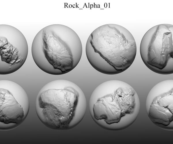 ArtStation - Rock Alpha Pack | Brushes