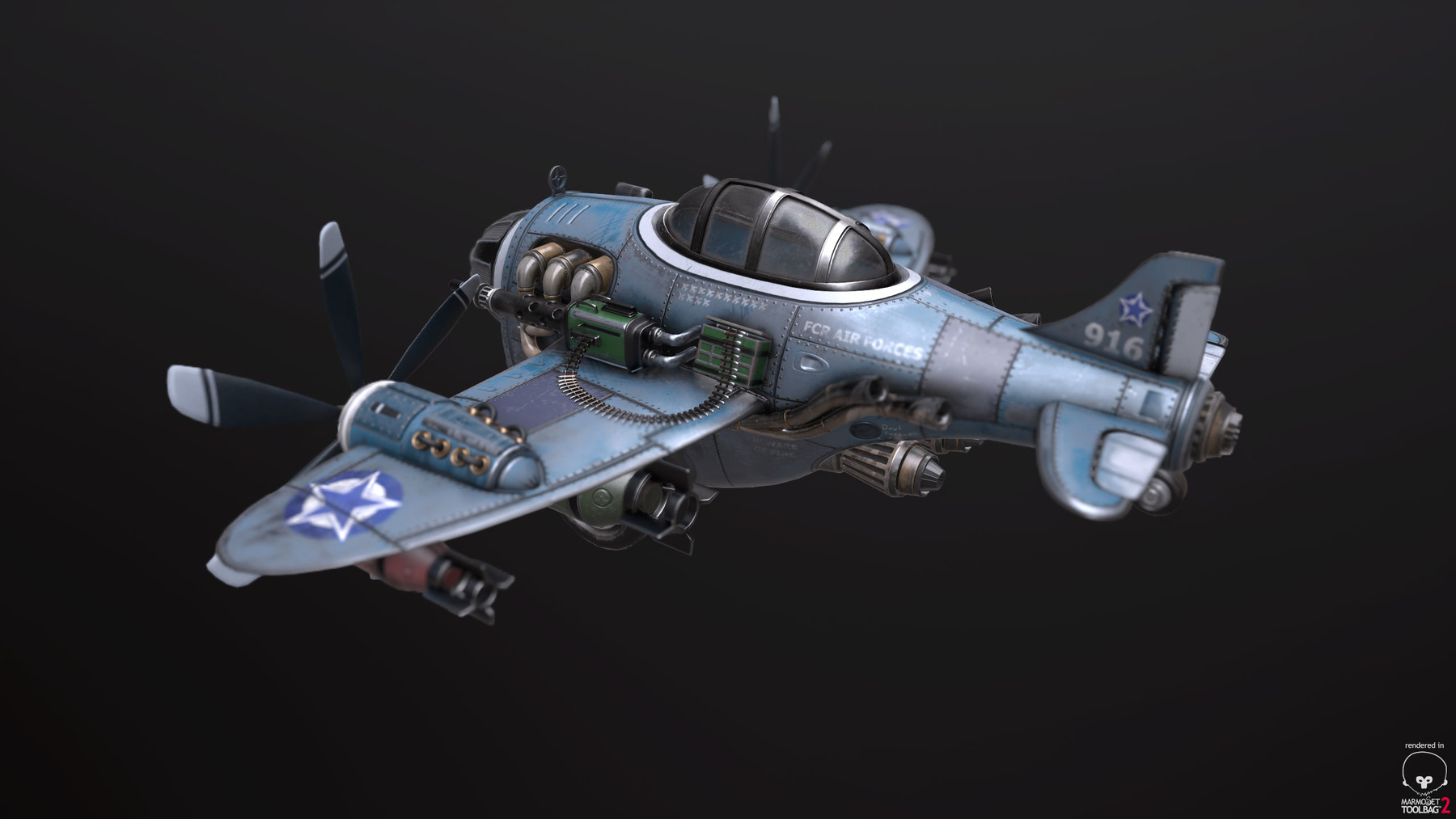 ArtStation - FCR Air forces plane | Game Assets
