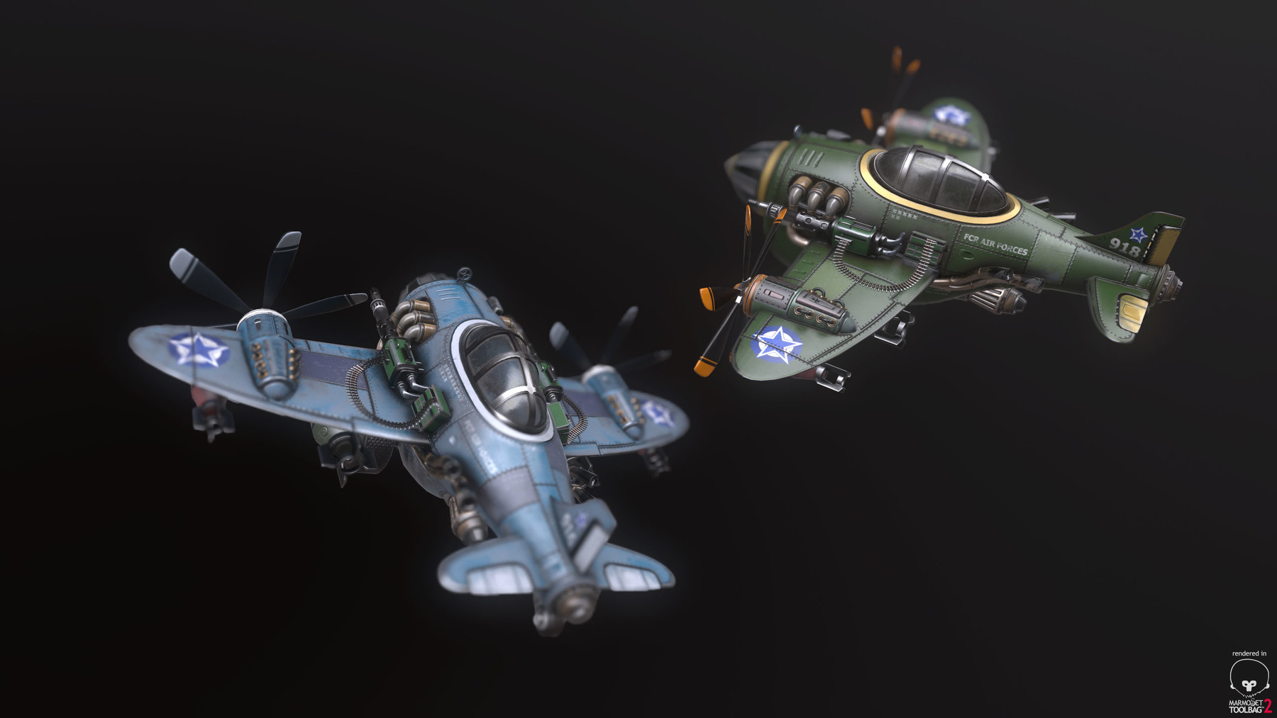 ArtStation - FCR Air forces plane | Game Assets
