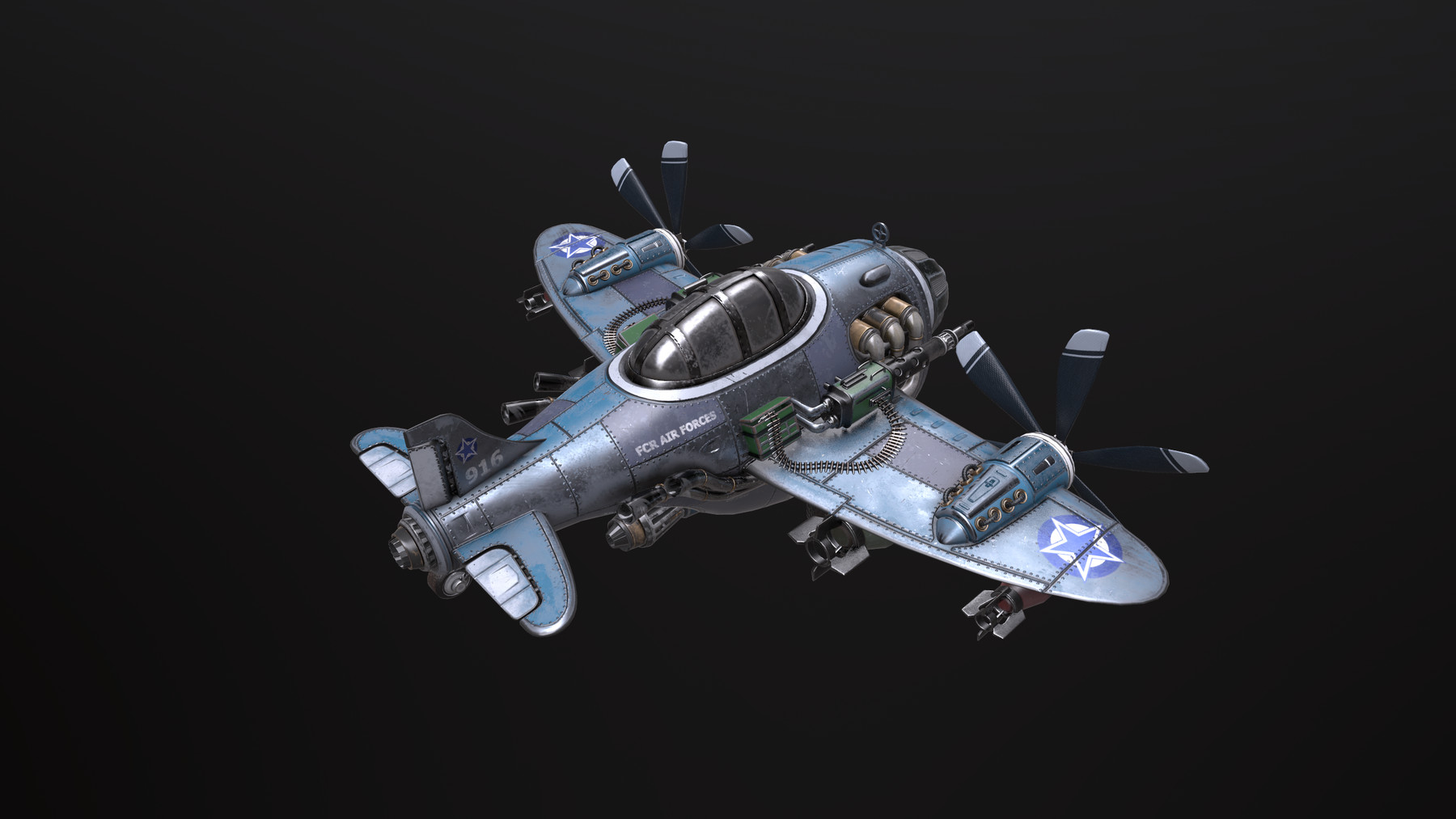 ArtStation - FCR Air forces plane | Game Assets