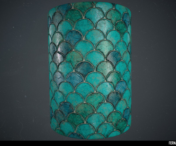ArtStation - Fish Scale Wall Material in Substance Designer | Game Assets