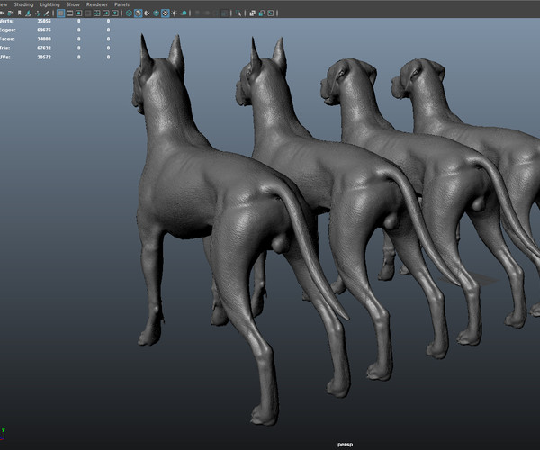 ArtStation - Great Dane Game-Ready | Game Assets