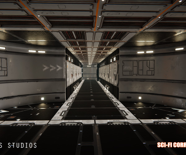 ArtStation - Sci-Fi Corridors II for the Unity engine | Game Assets