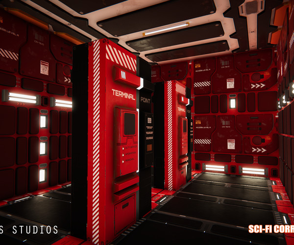 ArtStation - Sci-Fi Corridors II for the Unity engine | Game Assets
