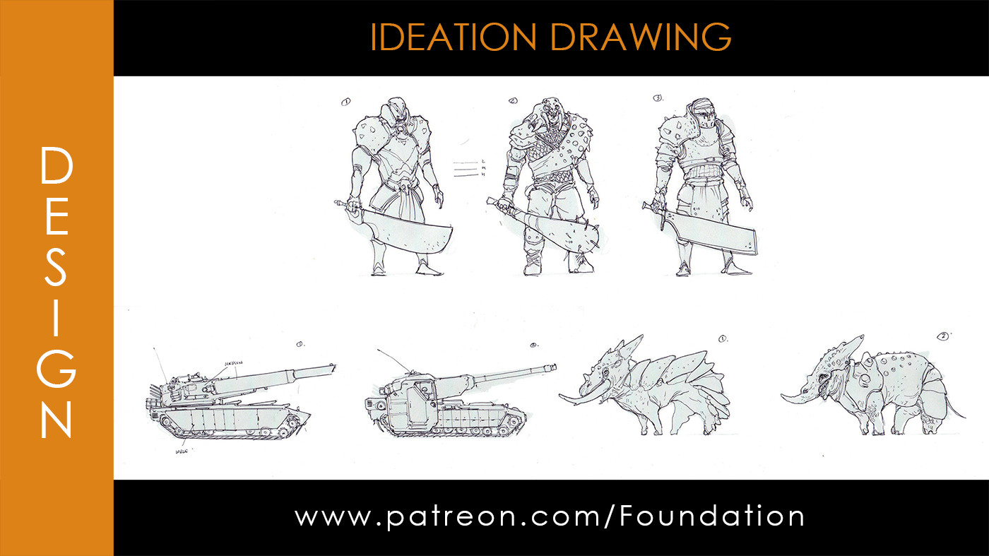 ArtStation - Foundation Art Group - Ideation Drawing | Tutorials