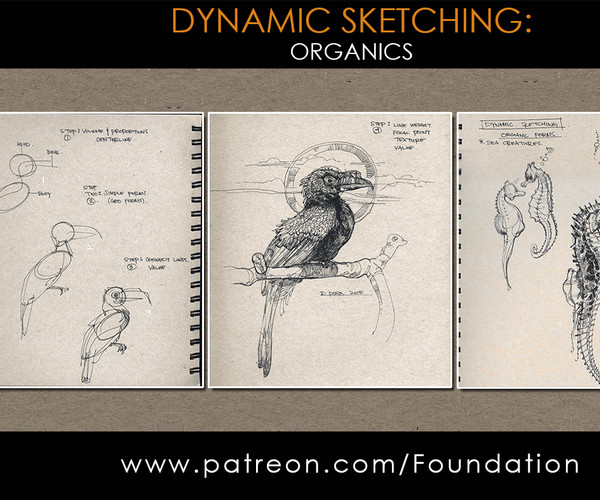 ArtStation - Foundation Art Group - Dynamic Sketching: Organics | Tutorials