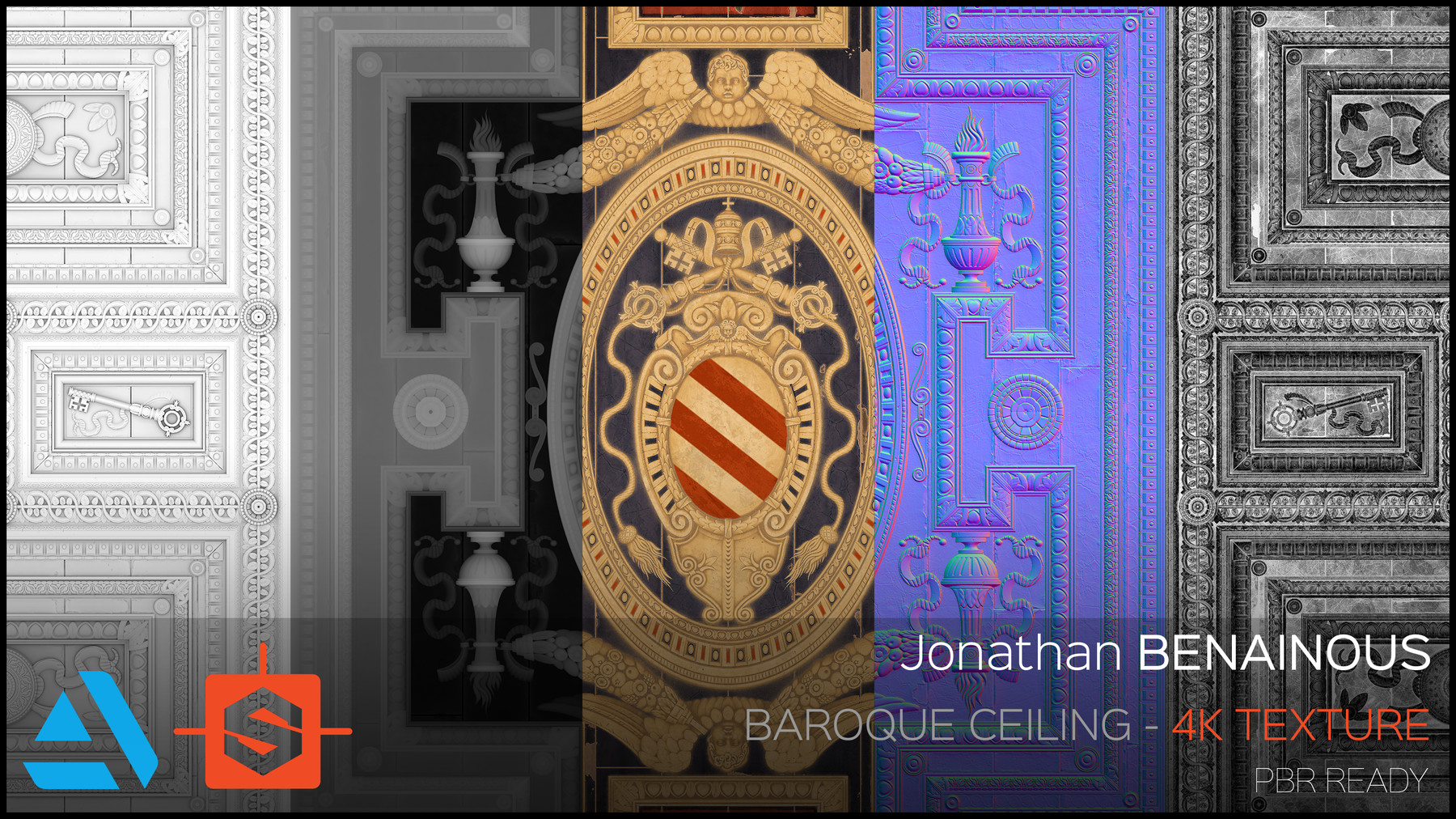 ArtStation - Texture - Baroque Ceiling | Game Assets