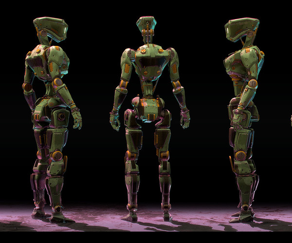 ArtStation - Humanoid robot 3D Model | Game Assets