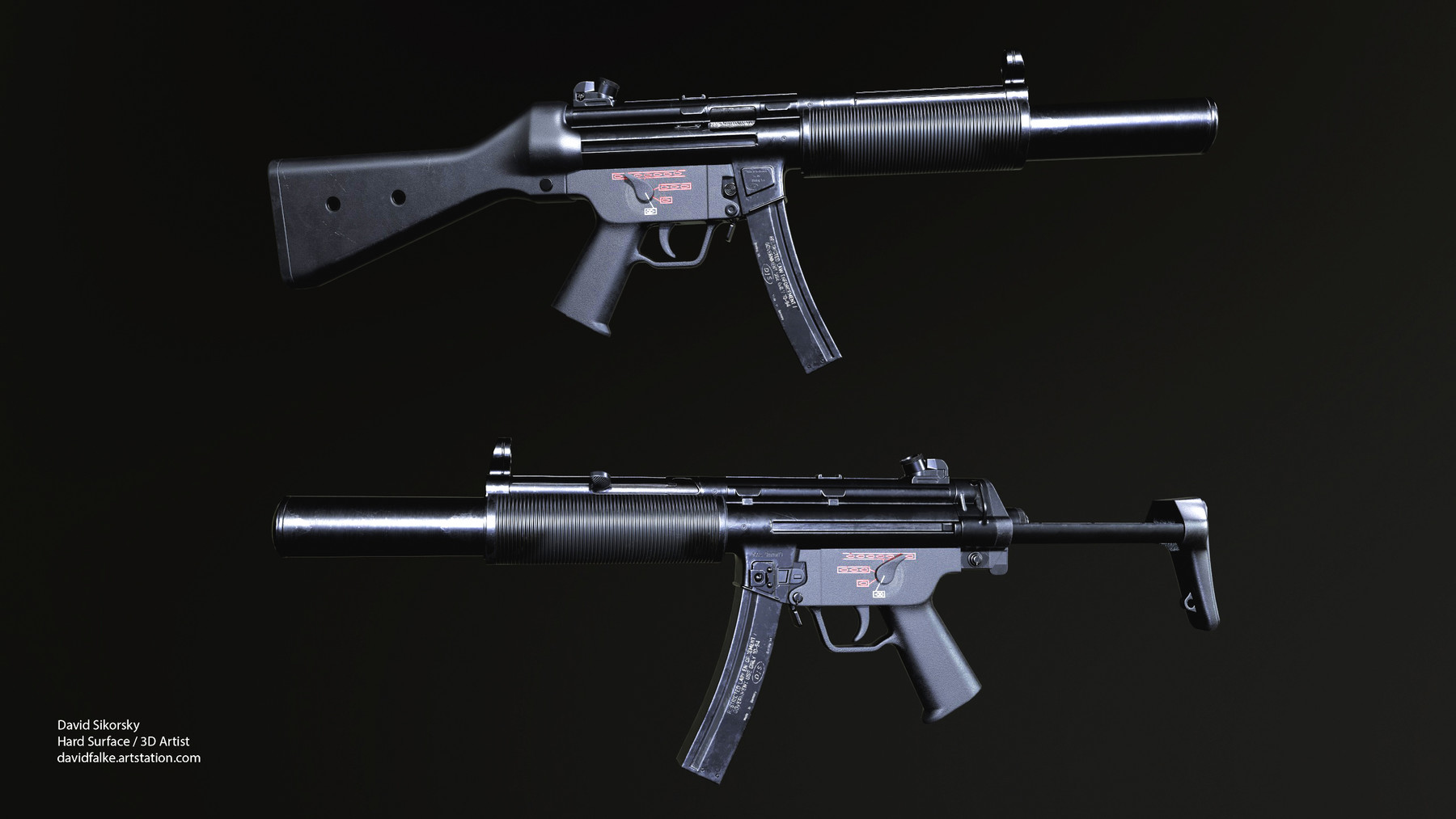 ArtStation - Modular MP5 SD - Gameready - Fully Textured - Extended ...