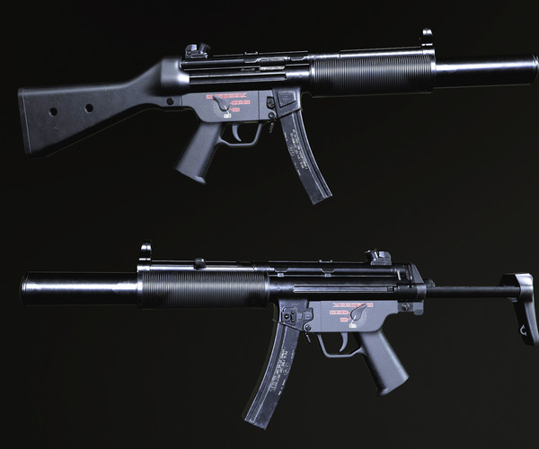 ArtStation - Modular MP5 SD - Gameready - Fully Textured - Extended ...