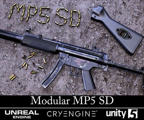 ArtStation - Modular MP5 SD - Gameready - Fully Textured - Extended ...