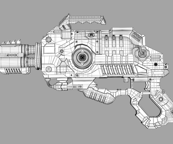 ArtStation - Alien gun 3d modeling tutorial - Maya & Keyshot | Tutorials