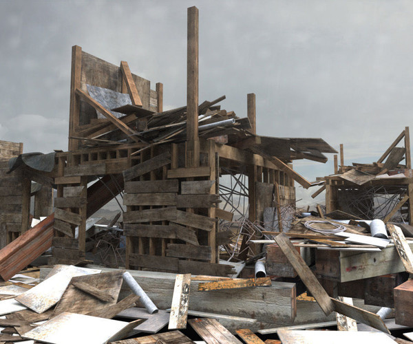 ArtStation - Destroyed House | Resources