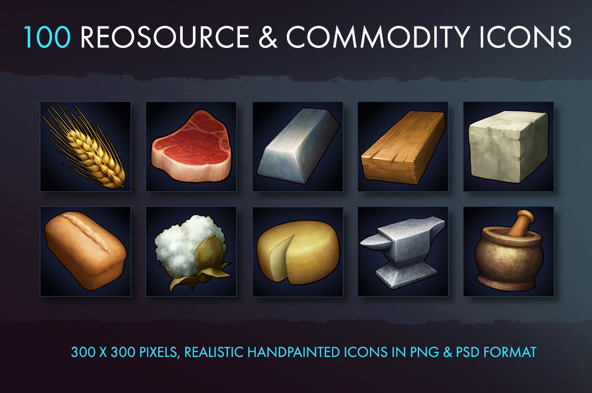 ArtStation - Resource Commodity And Tool Icons | Game Assets