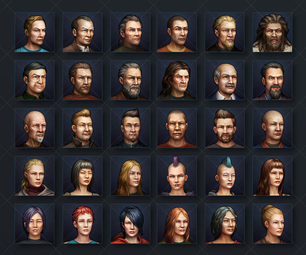 ArtStation - Character Avatar Icons - Modern | Game Assets