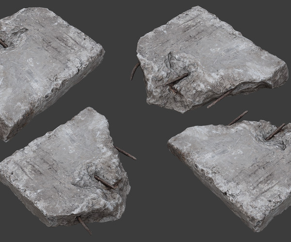 ArtStation - Scanned Construction Debris Pack | Game Assets