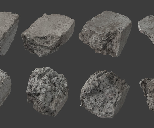 ArtStation - Scanned Construction Debris Pack | Game Assets