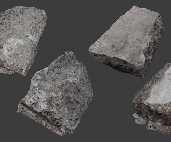 ArtStation - Scanned Construction Debris Pack | Game Assets