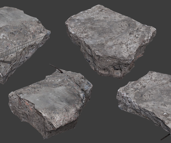 ArtStation - Scanned Construction Debris Pack | Game Assets