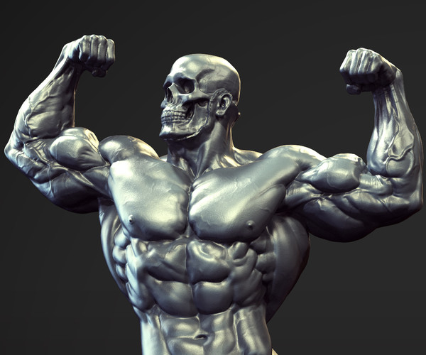 ArtStation - Skullhead Bodybuilder Model | Resources