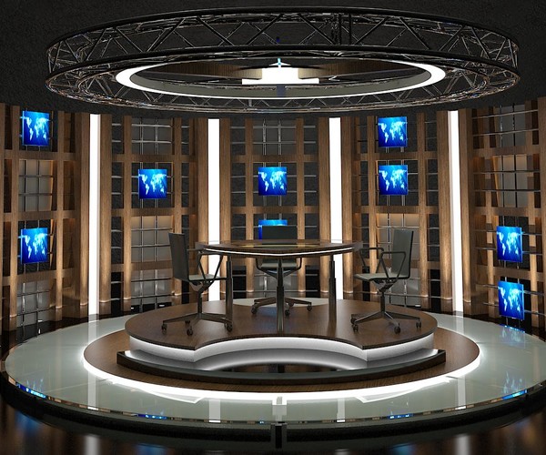 ArtStation - Virtual TV Studio Chat Set 17 | Resources