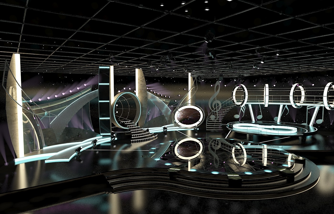 ArtStation - Virtual TV Studio Entertainment Set 1 | Resources