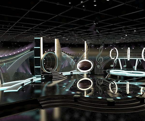 ArtStation - Virtual TV Studio Entertainment Set 1 | Resources