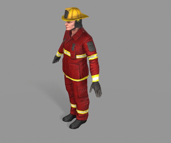 ArtStation - Fire Fighter lowpoly | Game Assets