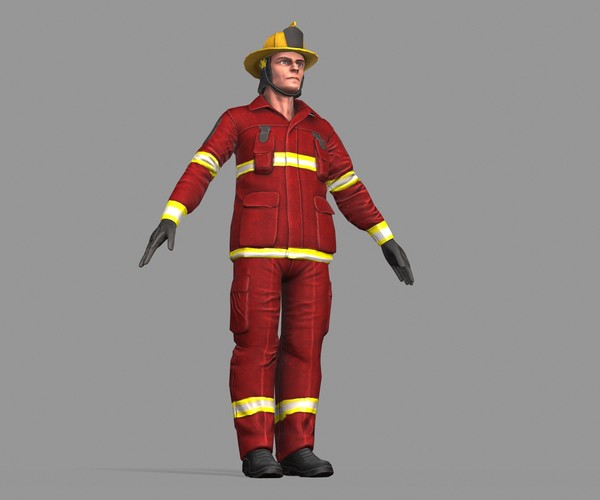 ArtStation - Fire Fighter lowpoly | Game Assets