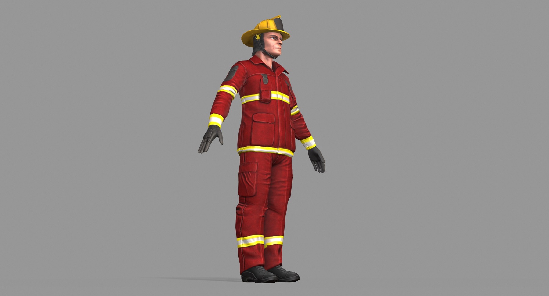 ArtStation - Fire Fighter lowpoly | Game Assets