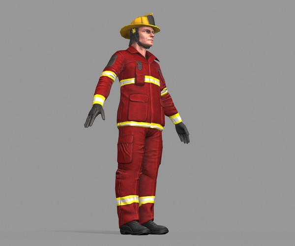 ArtStation - Fire Fighter lowpoly | Game Assets