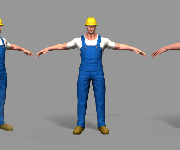 ArtStation - Worker lowpoly | Game Assets