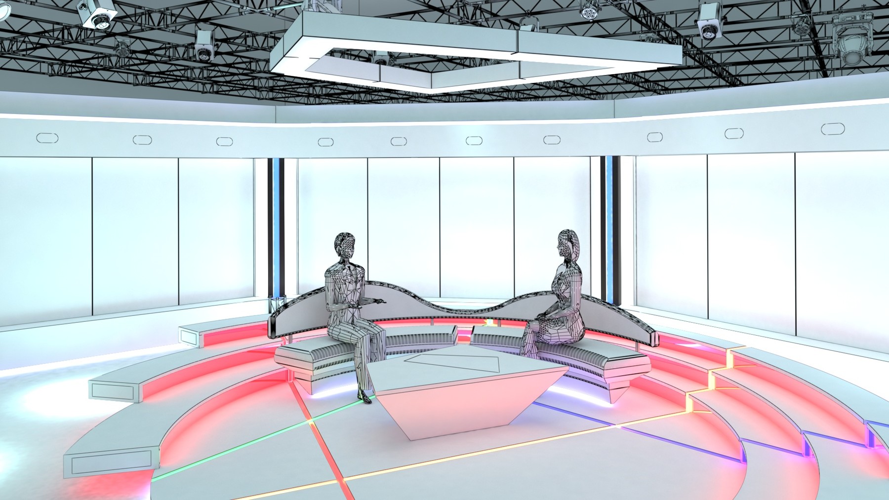 ArtStation - Virtual TV Studio Chat Set 2 | Resources