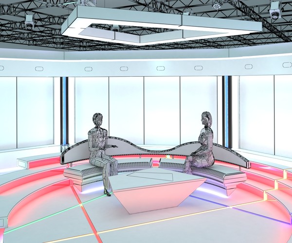 ArtStation - Virtual TV Studio Chat Set 2 | Resources