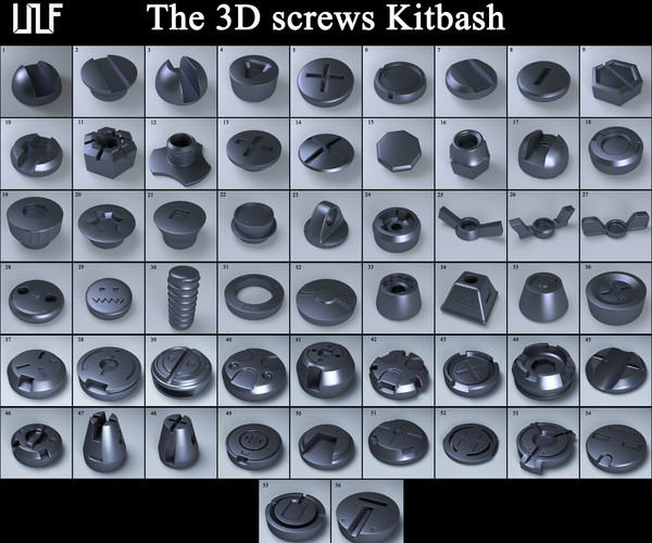 ArtStation - The 3D screw kitbash | Resources