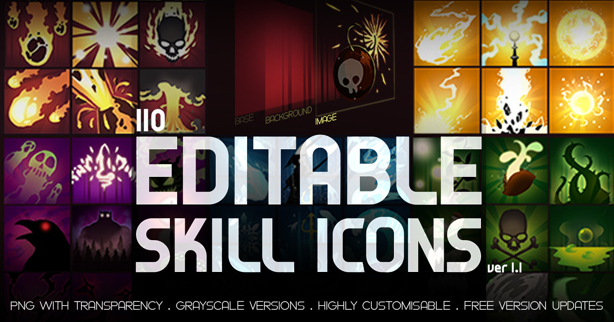 ArtStation - Editable RPG Skill Icons | Game Assets