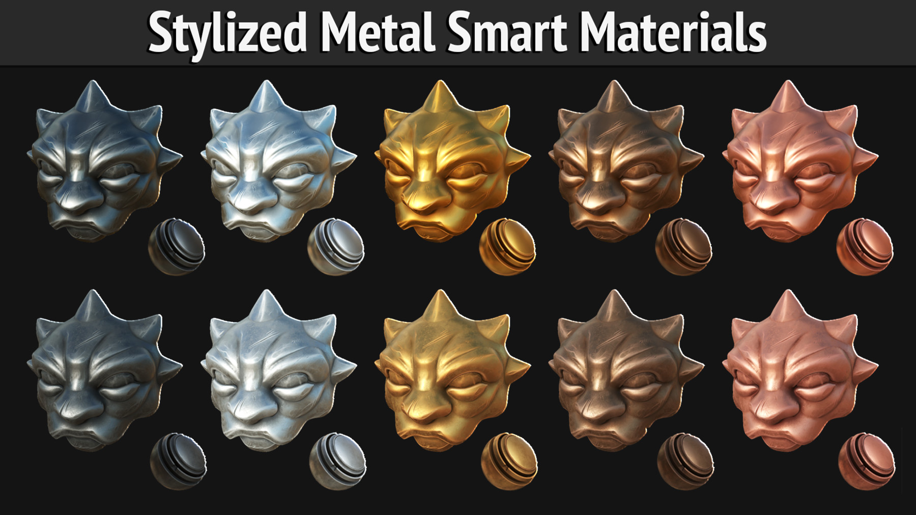 ArtStation - Stylized Metal Smart Materials | Game Assets