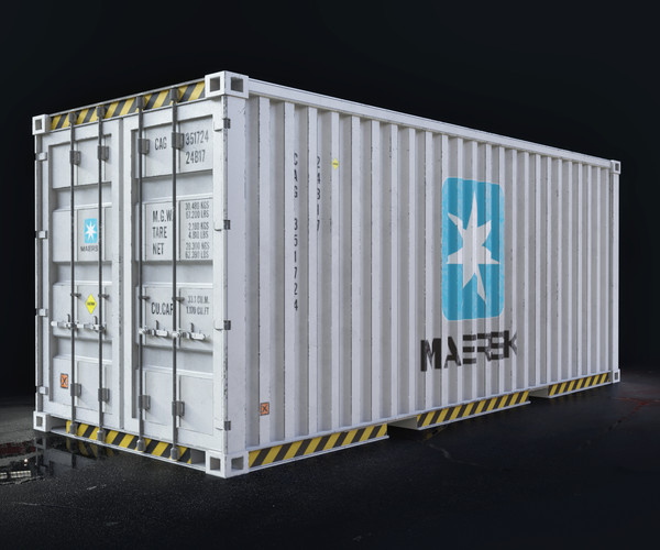 ArtStation - MAERSK - 20 Shipping Container 3D Model | Resources