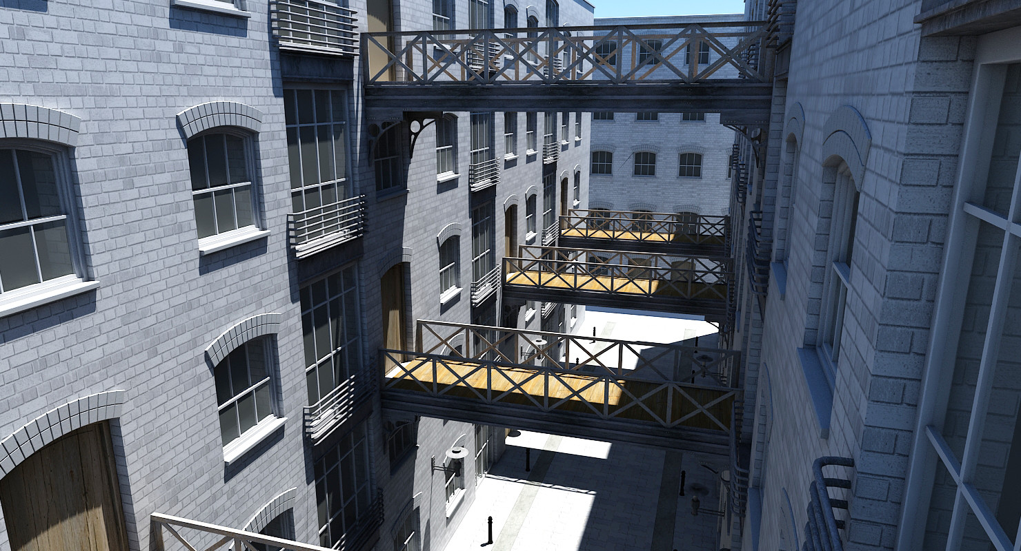 ArtStation - 3D Alleyway Textured | Game Assets