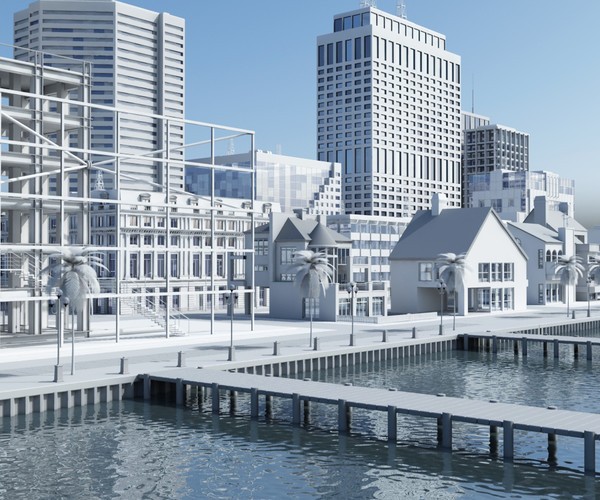 ArtStation - 3D City Port | Resources