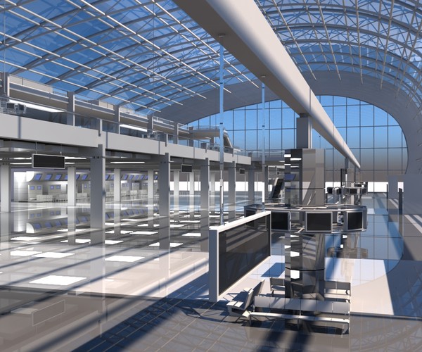 ArtStation - Airport Check In Interior | Resources