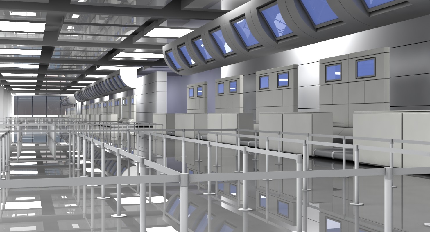 ArtStation - Airport Check In Interior | Resources