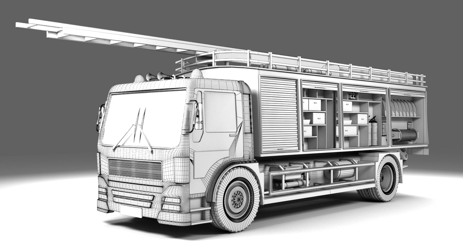 ArtStation - HGV Fire Truck | Resources