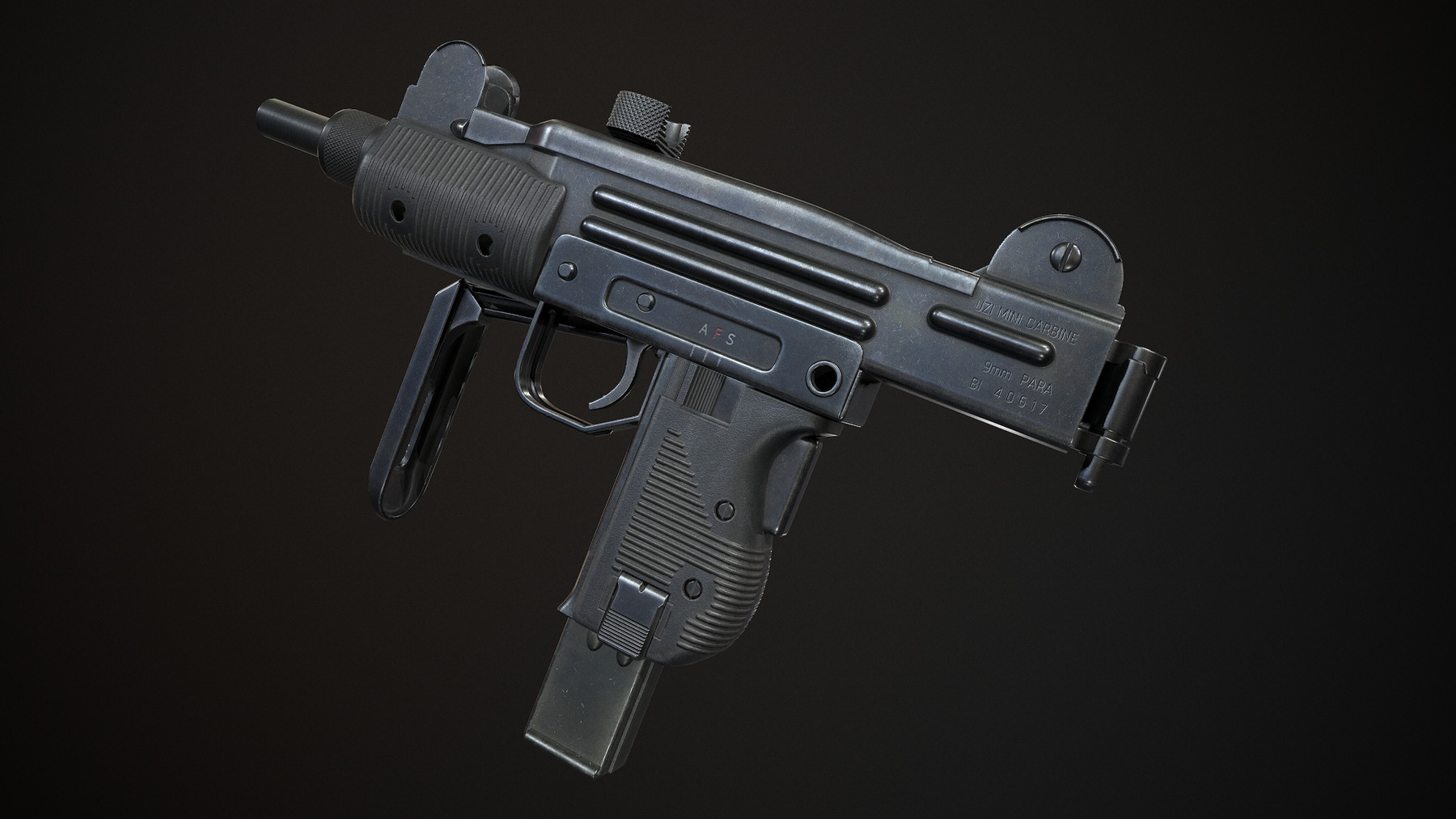 ArtStation - Mini Uzi PBR 4k Texture Game mesh 3D model | Game Assets