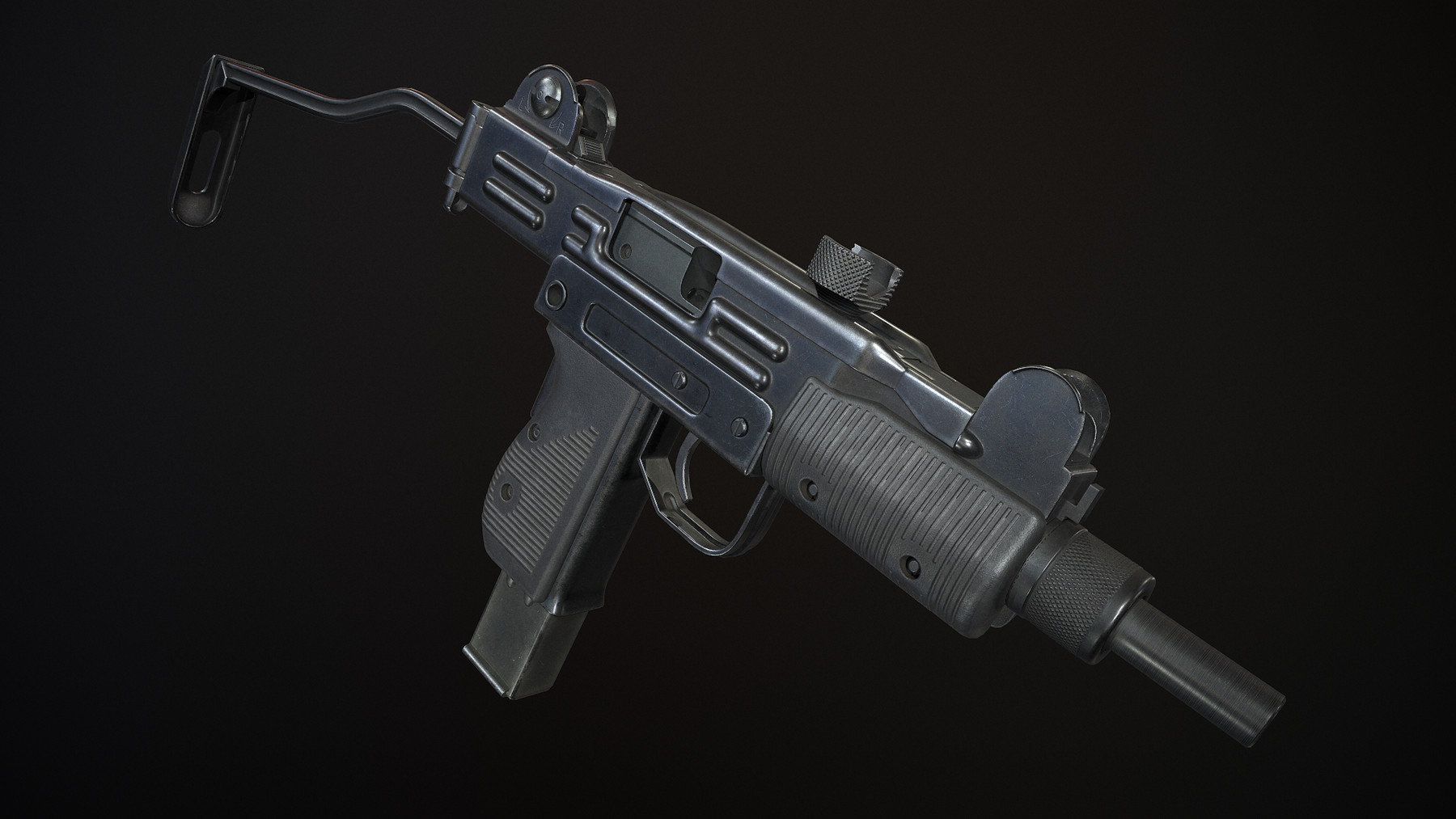 ArtStation - Mini Uzi PBR 4k Texture Game mesh 3D model | Game Assets
