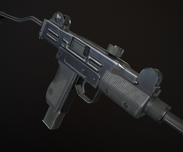 ArtStation - Mini Uzi PBR 4k Texture Game mesh 3D model | Game Assets