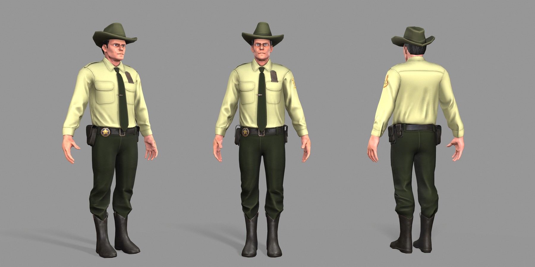 ArtStation - Policeman Sheriff | Game Assets