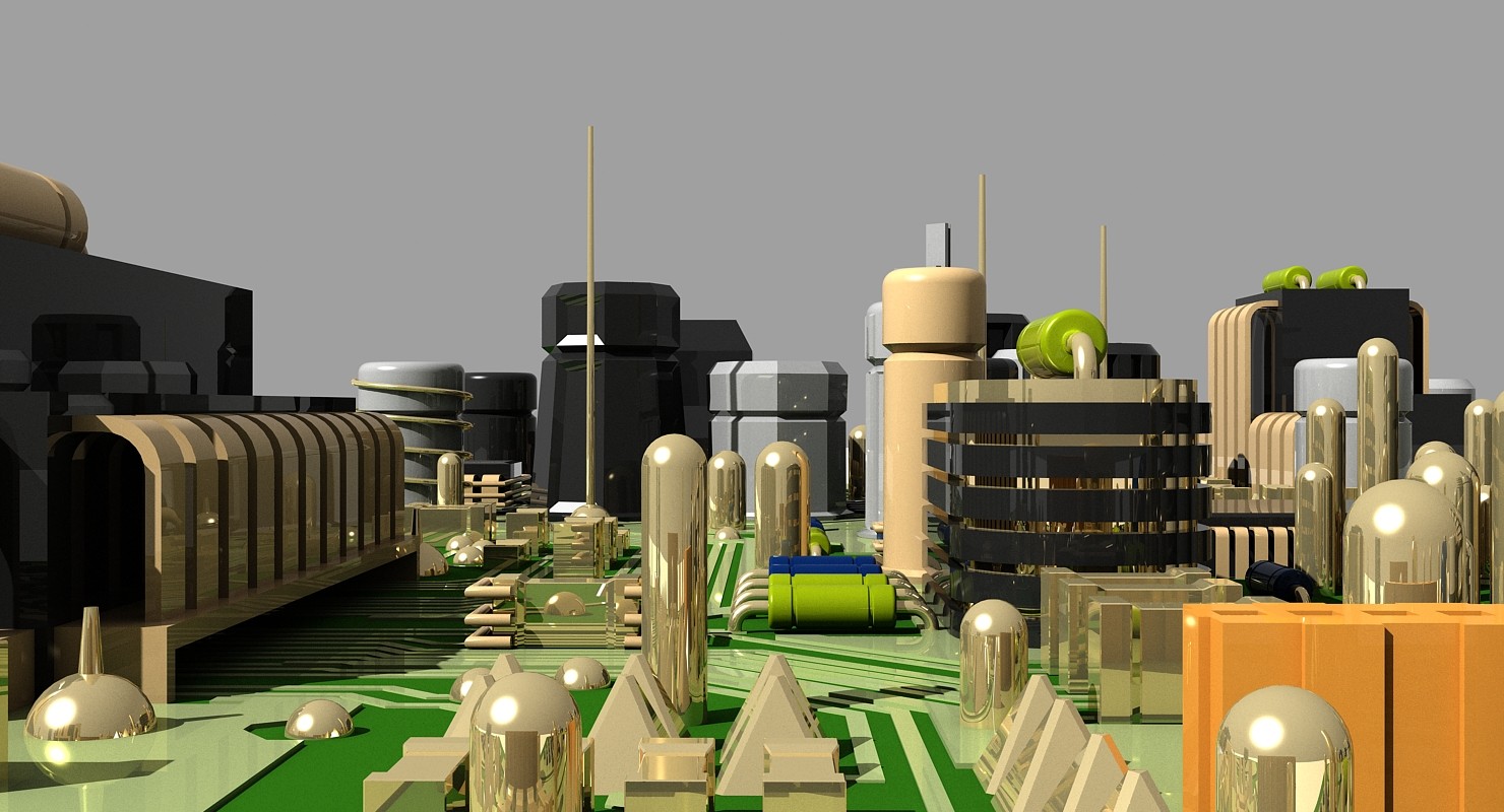 ArtStation - Circuit Board City | Resources