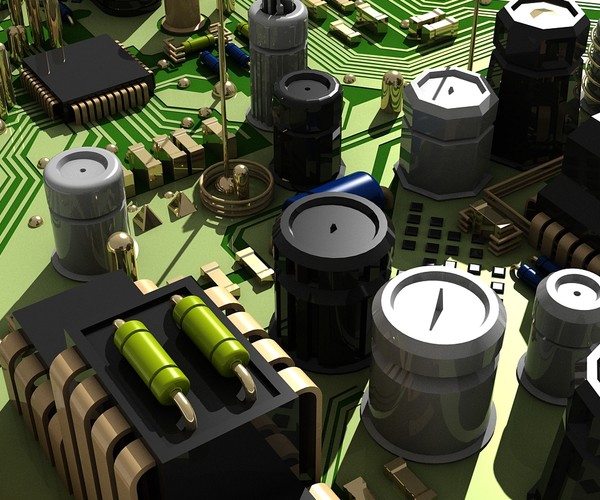 ArtStation - Circuit Board City | Resources