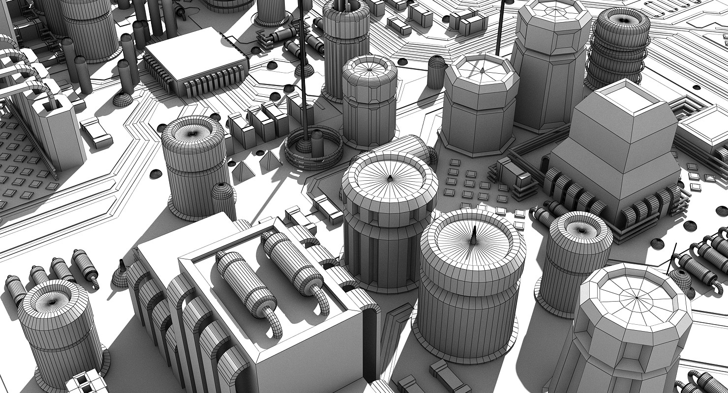 ArtStation - Circuit Board City | Resources